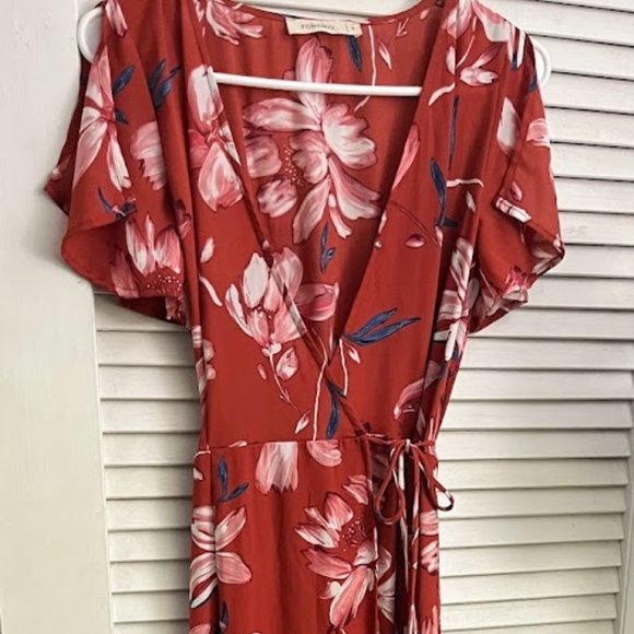 Rokoko By Dazz | Dresses | Rokoko Floral Maxi Wrap Dress Small | Poshmark